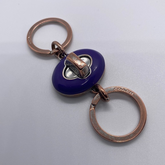 Coach | Accessories | Coach Turnlock Valet Key Ring In Purple | Poshmark